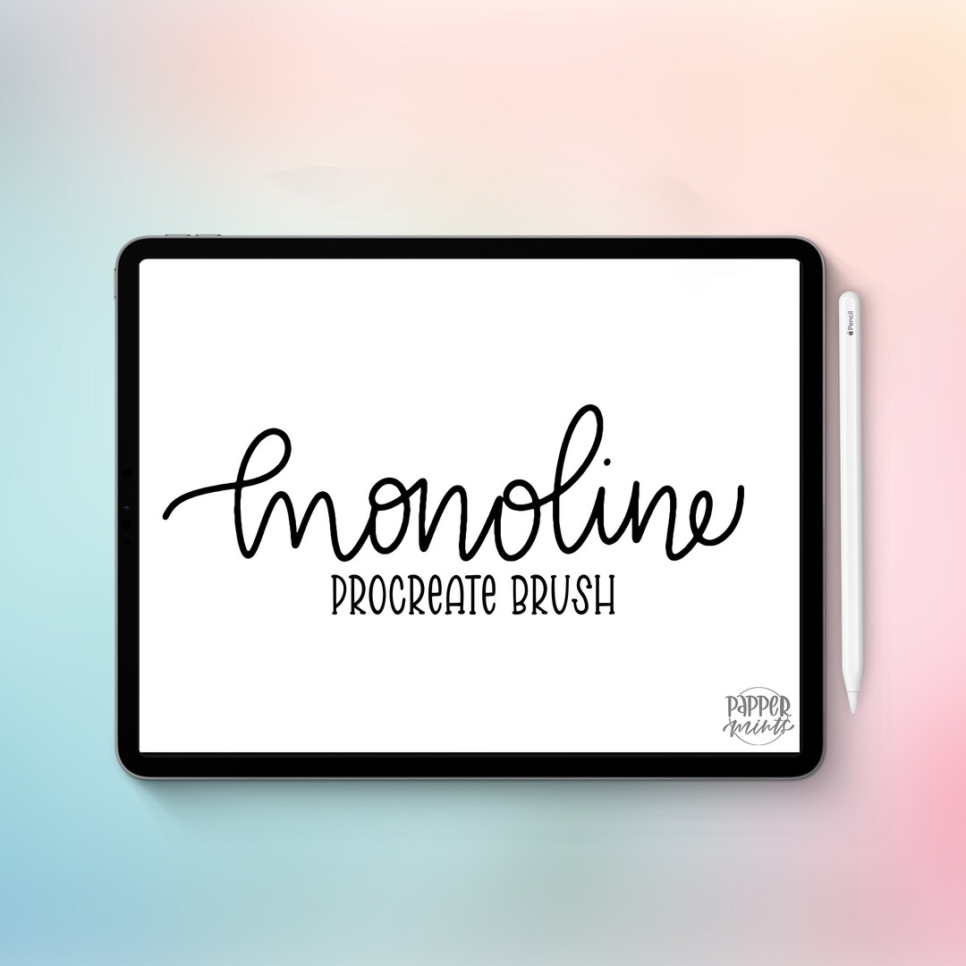 Monoline Procreate Brush Instant Download - Etsy