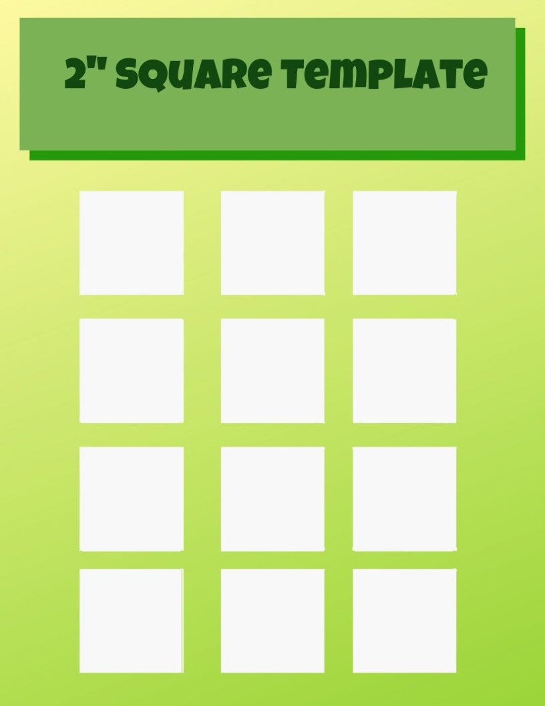 Two Inch Square Template COMMERCIAL USE OK - Etsy