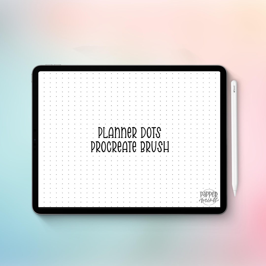 Planner Dots Procreate Brush | Digital Dot Grid for Bullet Journals ...