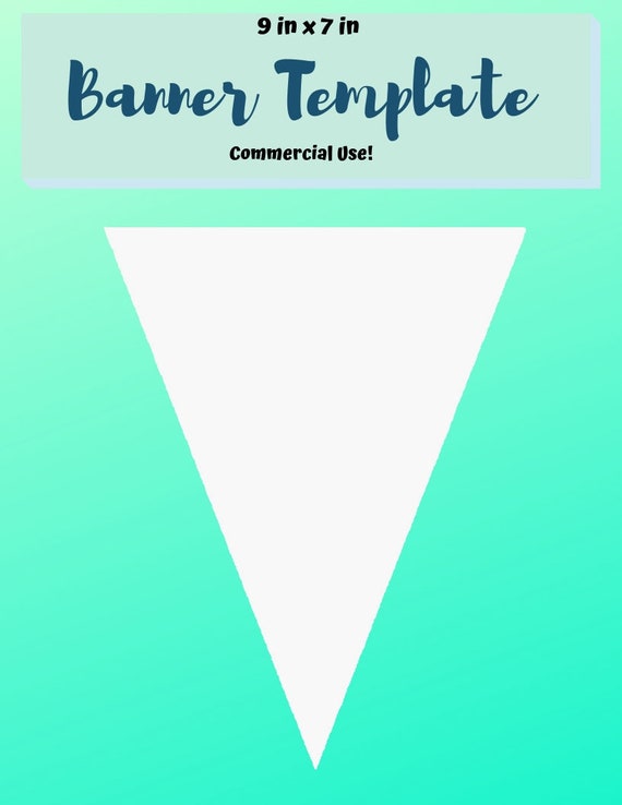 9 in X 7 in Banner Template COMMERCIAL USE OK | Etsy