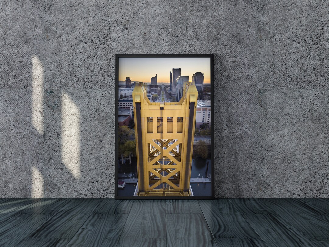 Sacramento Art Print, Framed, Wall Art, Sacramento Skyline, Cityscape ...