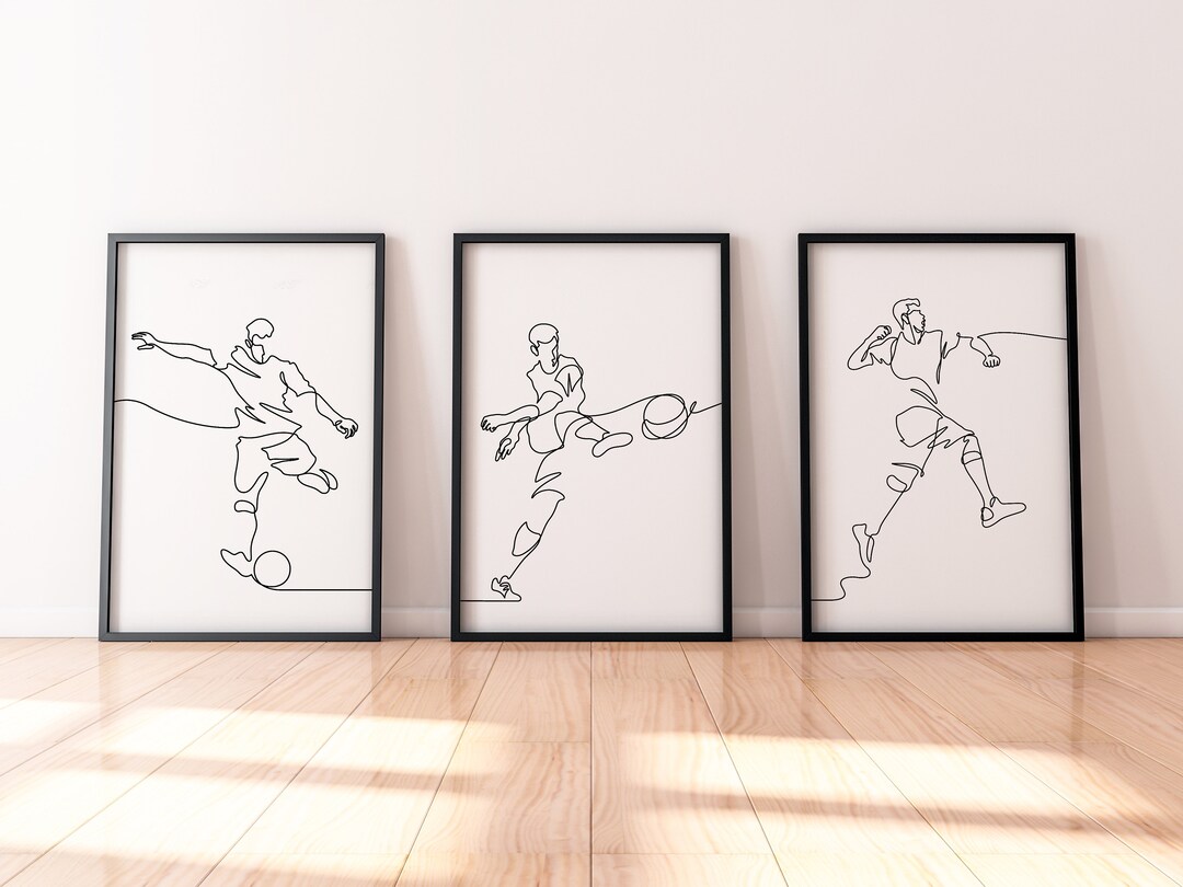 Soccer Art | Set of 3 Soccer Decor | Soccer Decor | Motivational Decor ...