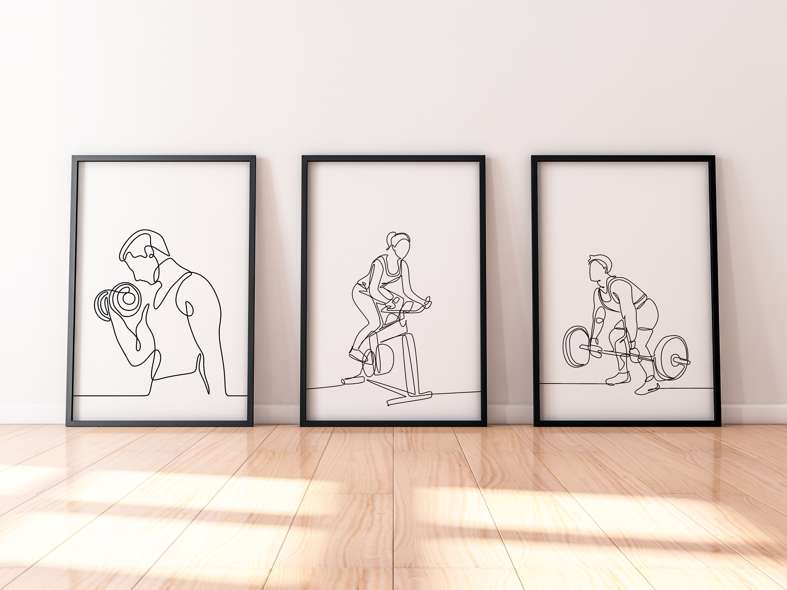 Set of 3 Gym Decor Home Gym Decor Motivational Decor Gym - Etsy