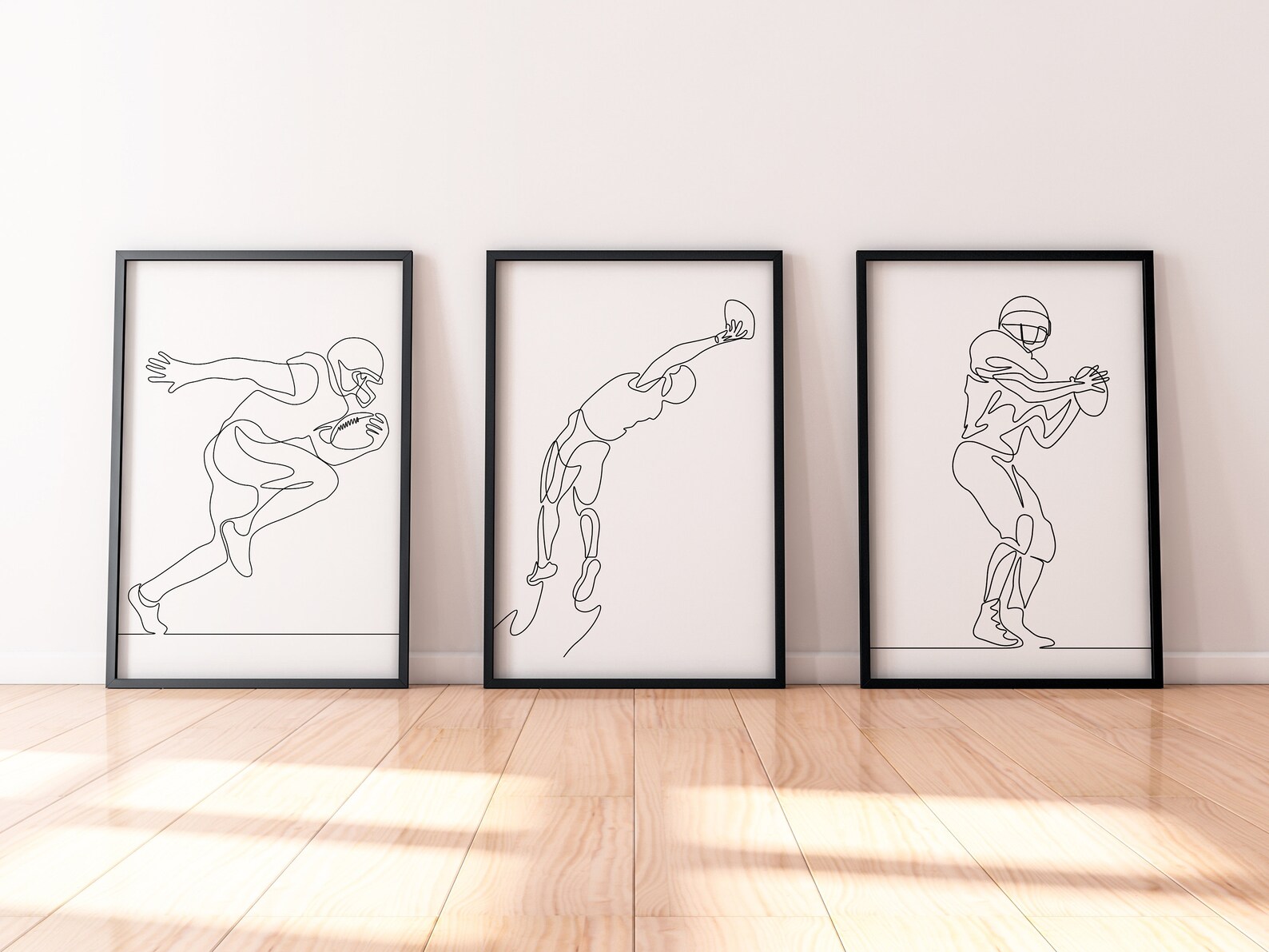 Set of 3 Gym Decor | Football Decor | Motivational Decor | Gym Wall Art ...