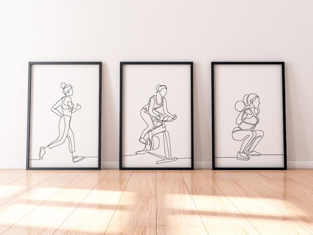 Gym Decor | Set of 3 Gym Decor | Home Gym Decor | Motivational Decor ...