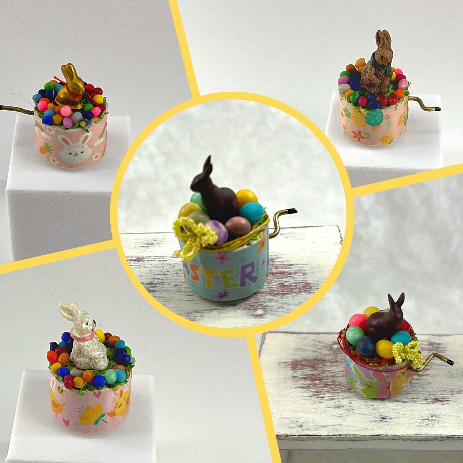 Handmade Music Box, 1:12 Miniature Easter Decoration in Miniature for ...
