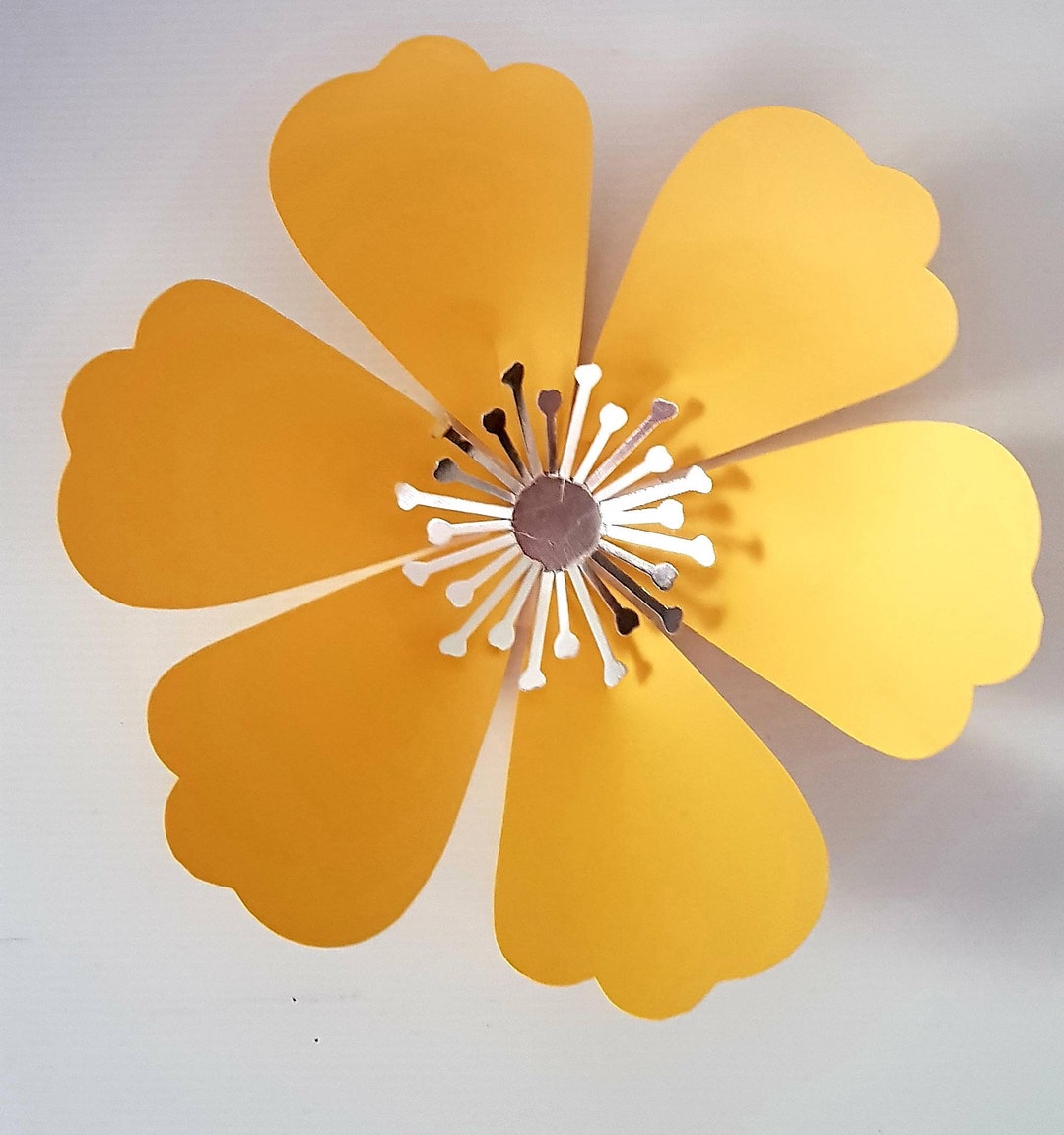Plantilla de flor de papel SVG y PDF y centro SVG como en la foto118 ...