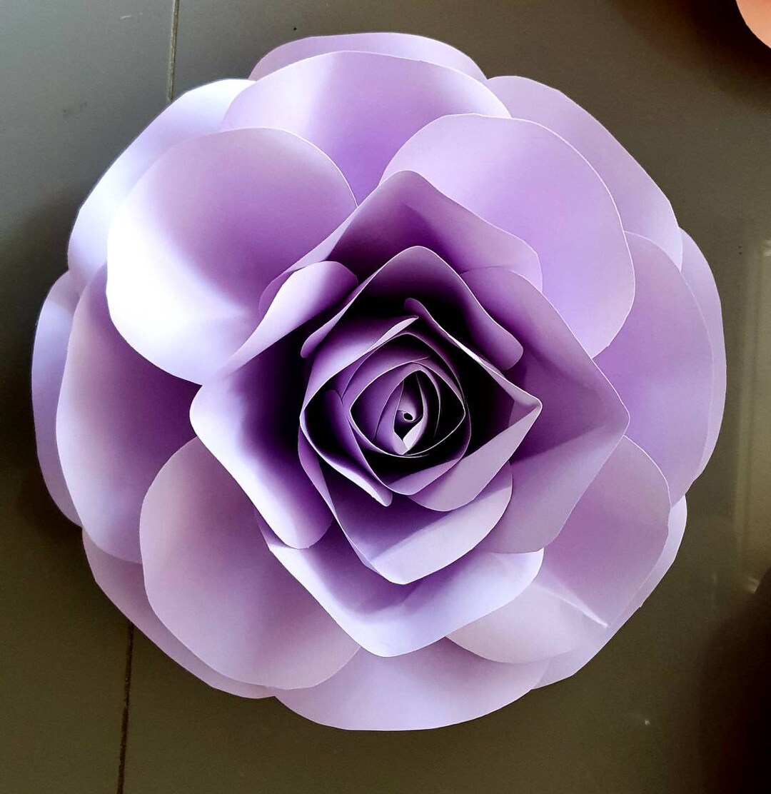 Paper Rose Svg and PDF Digital Files Template 12 Inch Rose With Video ...