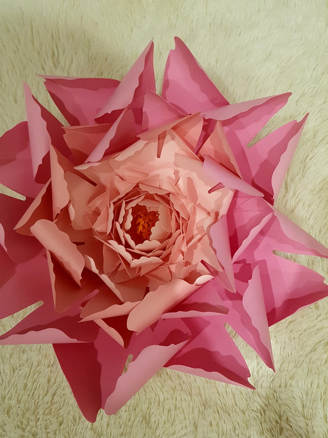 Paper Flower Peony Template Pdf and Svg Digital File and Video Tutorial ...