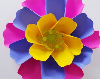 Paper Flower Medium Rose Templates PDF and SVG Digital Files & Video ...