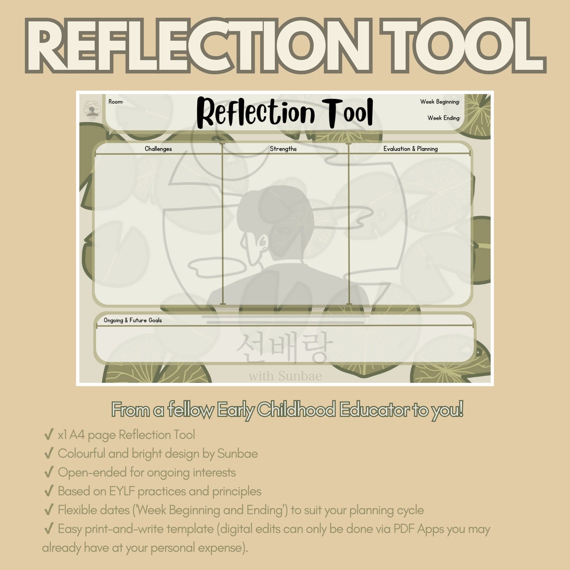 EYLF Curriculum Plan Reflection Tool Early Childhood Educator Teacher ...