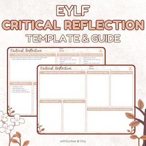 EYLF Curriculum Critical Reflection Template Guide Early Childhood ...