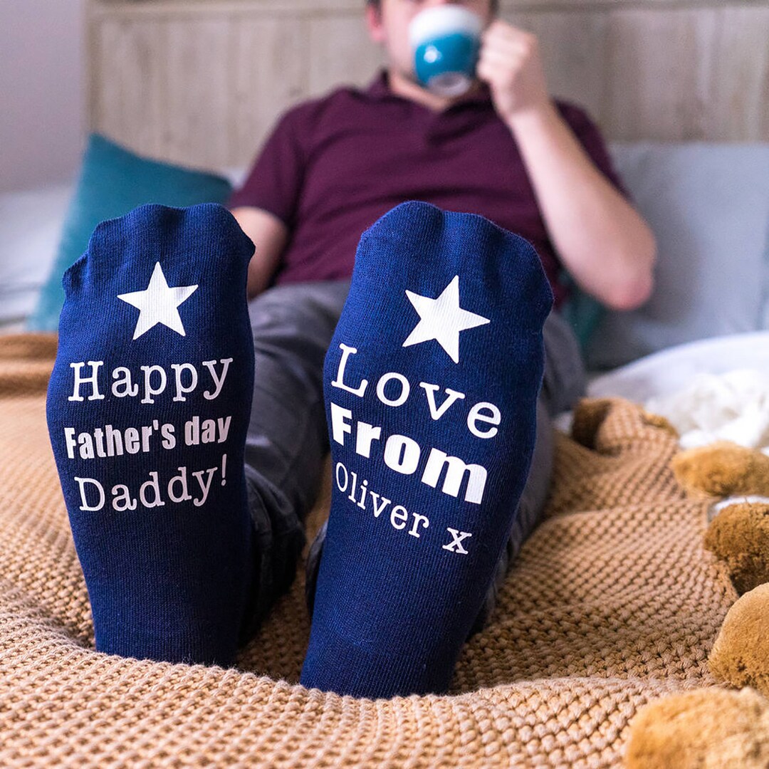 Fathers Day Gift - Happy Fathers Day - Fathers Day Socks - Personalised ...