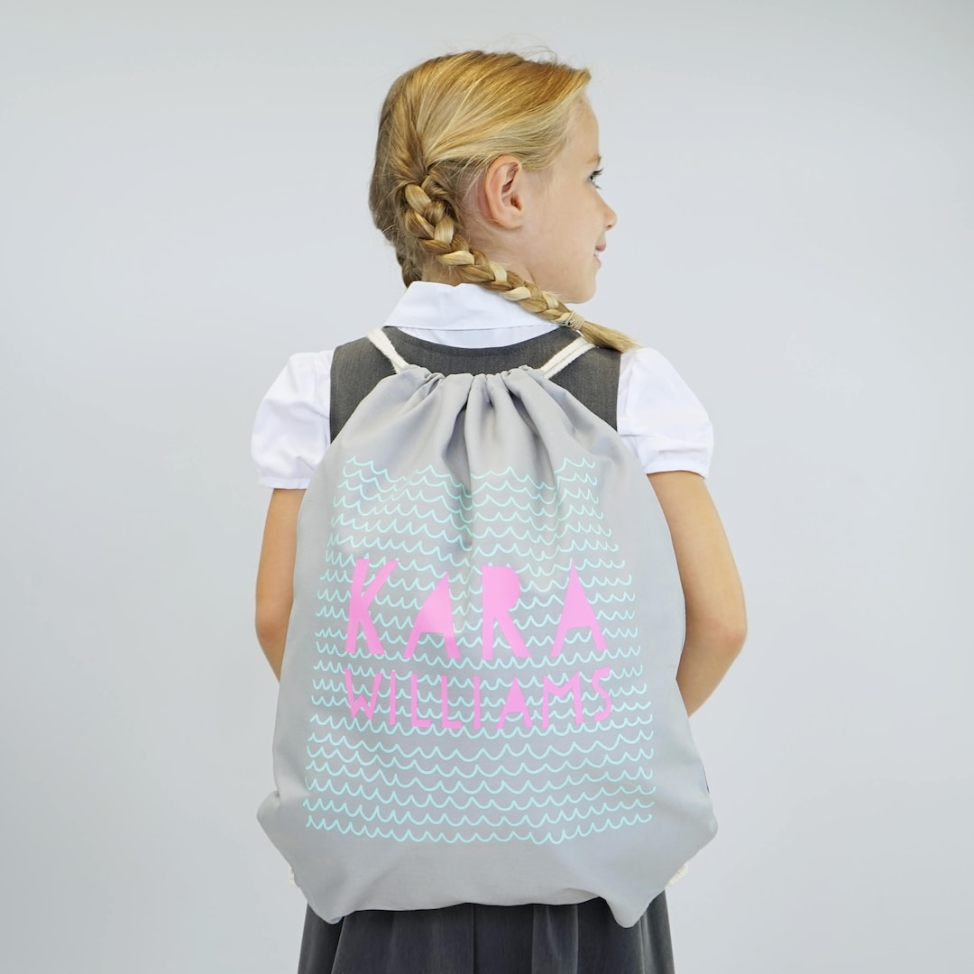 Gym Bag - Girls Gym Bag - Kids Activity Bag - Patterned Bag - Pastel ...