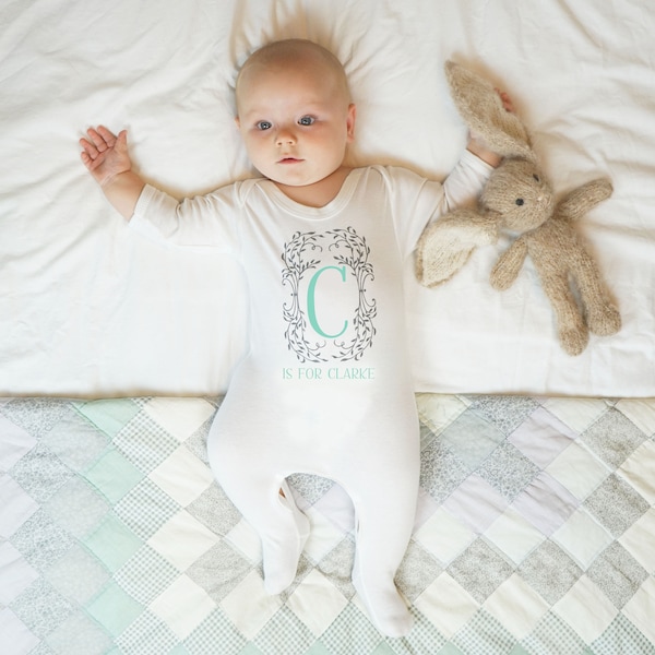 Monogrammed Baby Clothes - Etsy