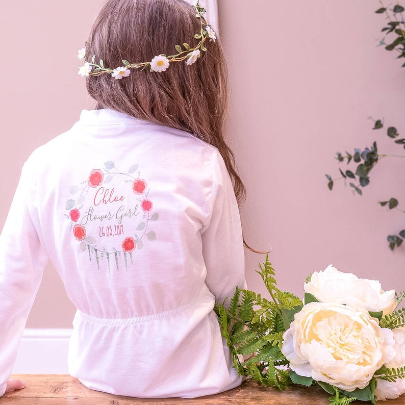 Flower Girl Robe Personalised Flower Girl Robe Spring - Etsy