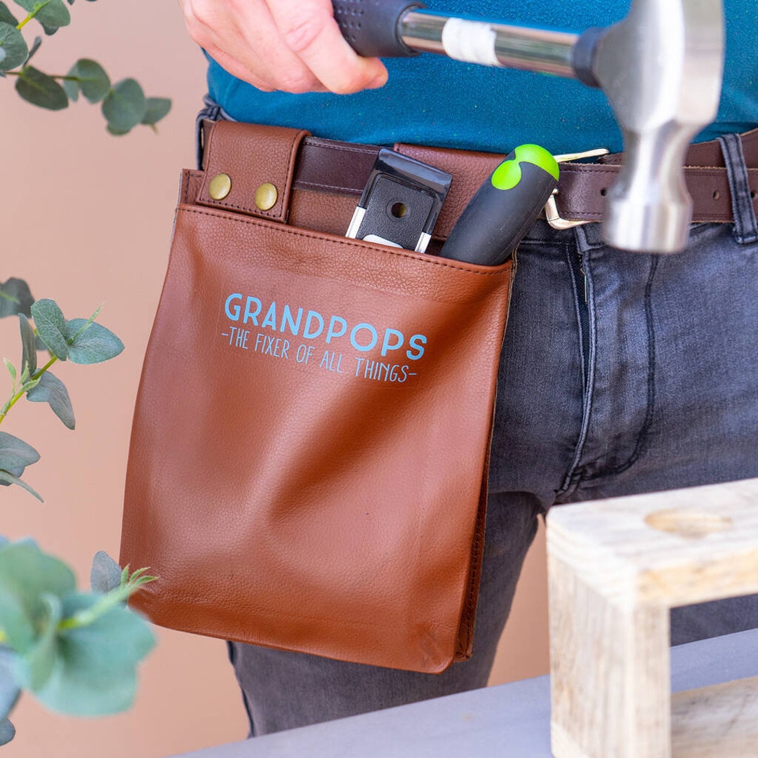 Personalised Tool Belt Leather Tool Belt Custom Tool Belt DIY Dad Gift ...