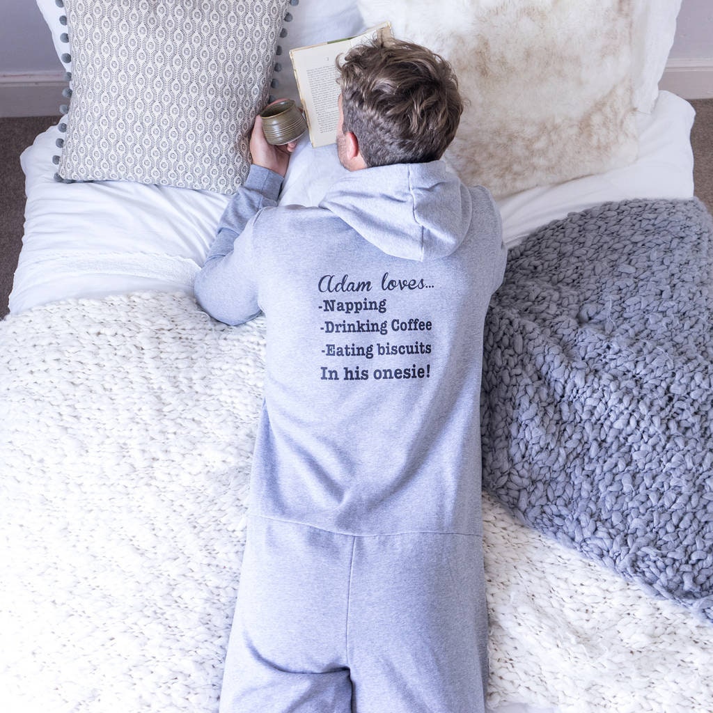Men's Personalised Onesie - Personalized Onesie - Adult All in One ...