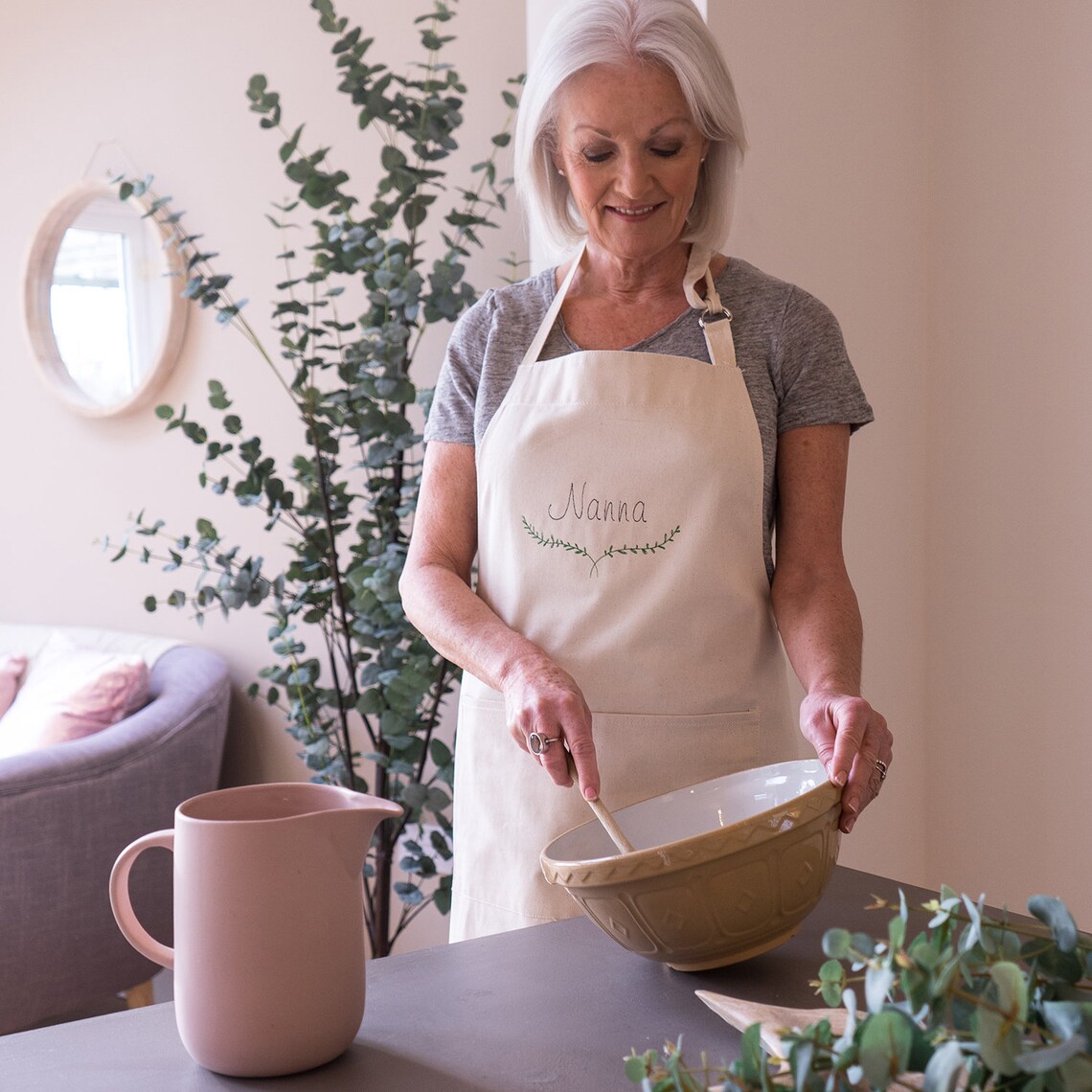 Apron Set Embroidered Apron Set Nanny and Me Apron Set - Etsy