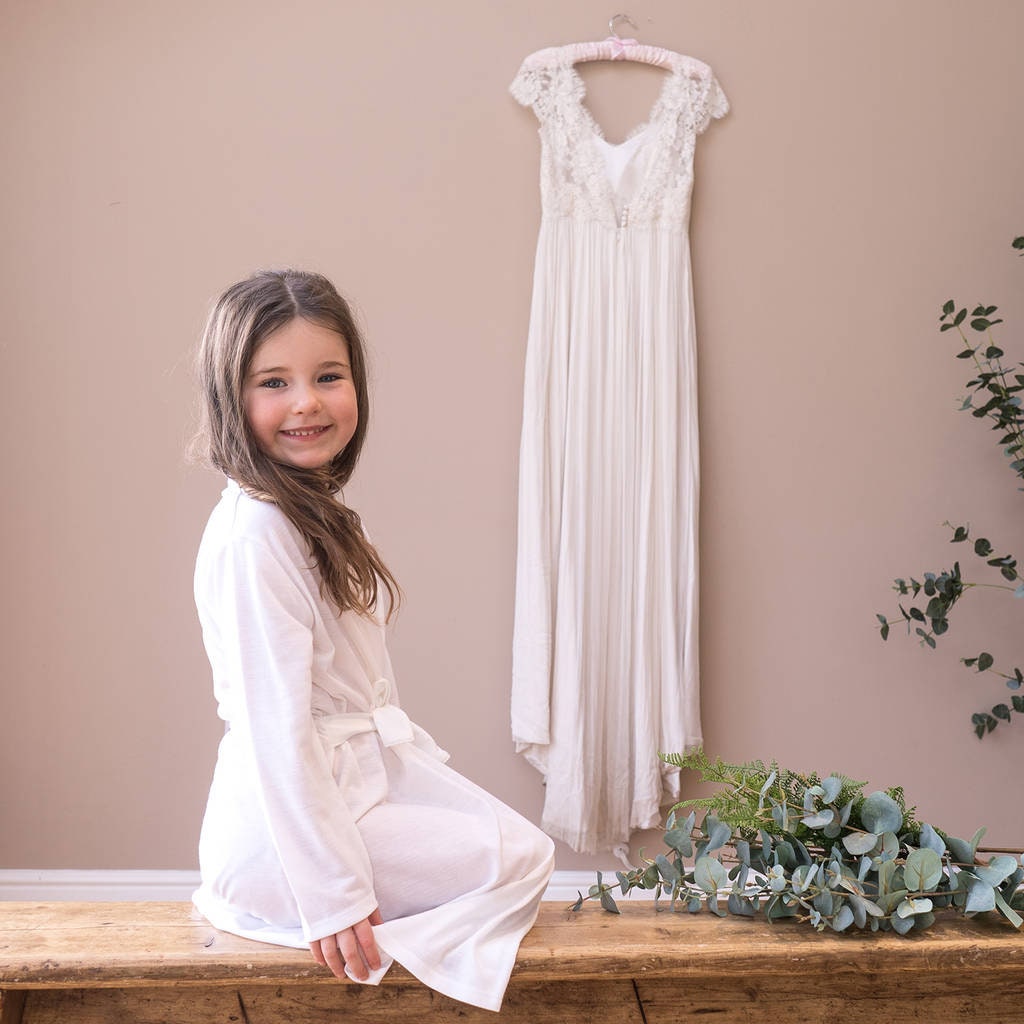 Flower Girl Robe Personalised Flower Girl Robe Wedding - Etsy UK