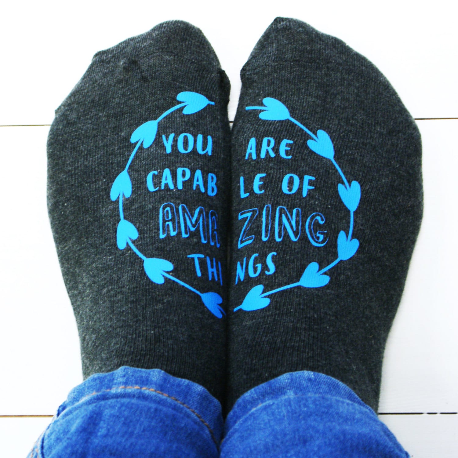 You Are Amazing Women's Socks You Are Capable of Amazing - Etsy UK