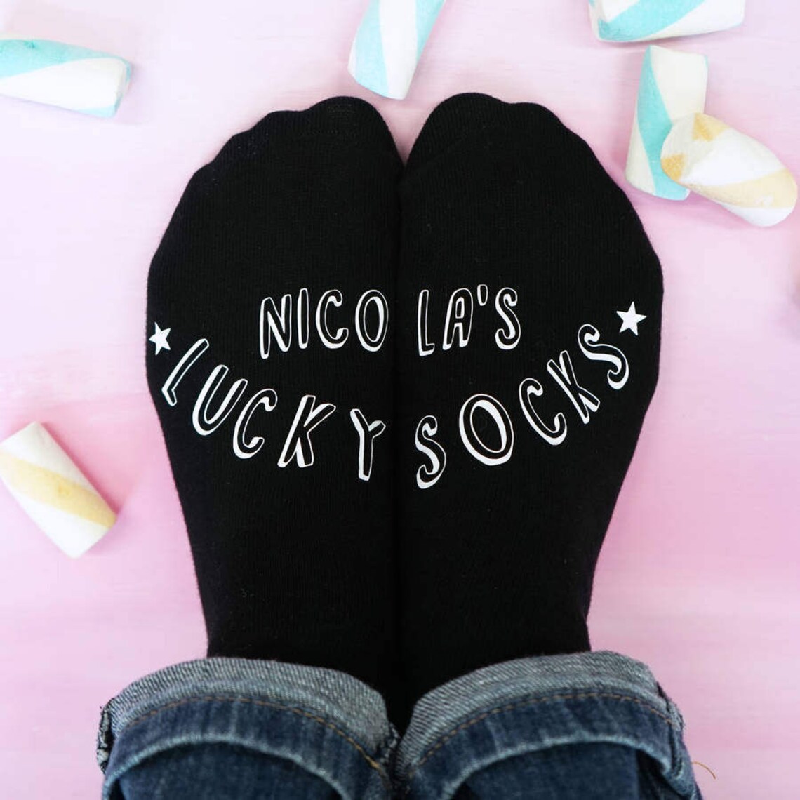 Lucky Socks Personalised Lucky Socks Good Luck Gift Exam - Etsy