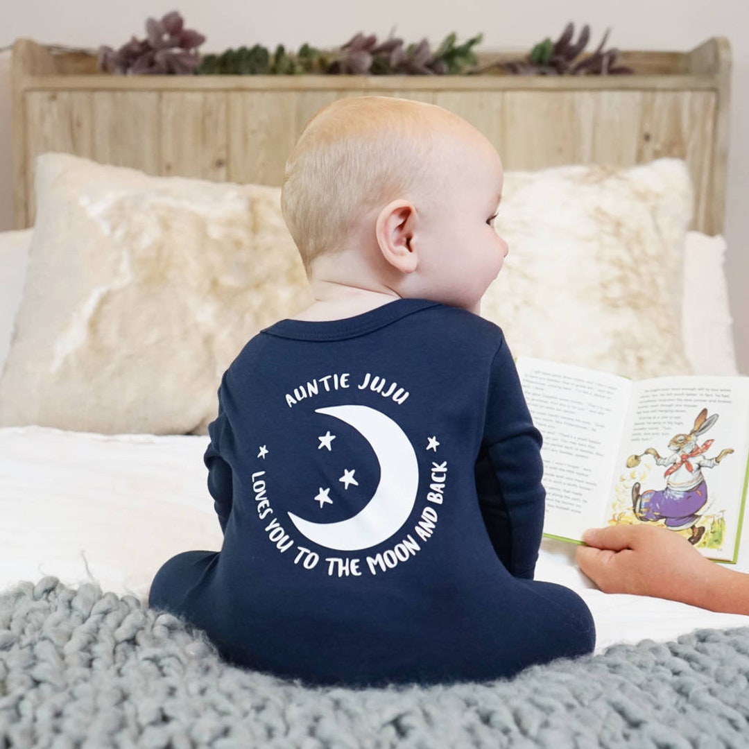Moon and Back Baby - Moon and Back Baby Sleepsuit - Love You to the ...