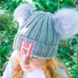Family Hat Set - Parent and Child Matching Hats - Personalised Pom Pom ...