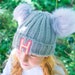 Family Hat Set Parent and Child Matching Hats Personalised Pom Pom Hats ...