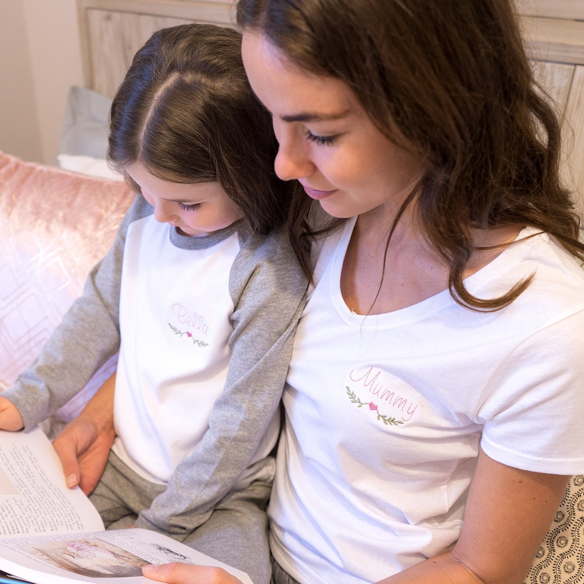 Women's Pyjamas Name Pyjamas Embroidered Pyjamas - Etsy