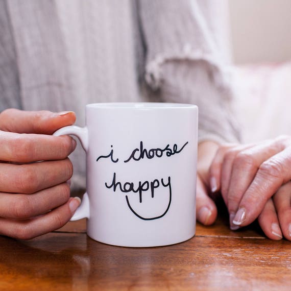 Choose Happy Choose Happy Mug Positive Inspiration - Etsy Canada