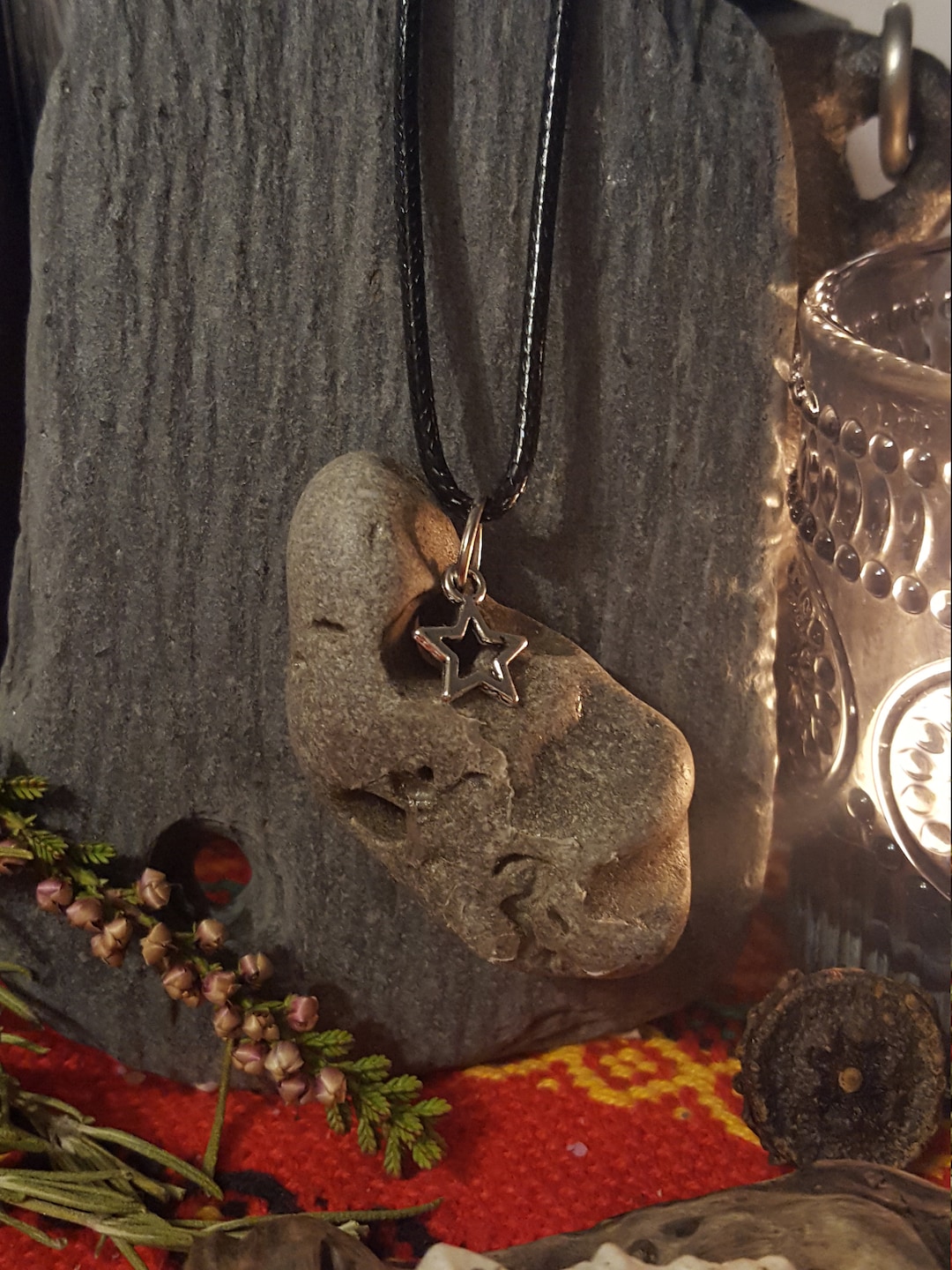 Celtic Hagstone Pendant Holey Stone Healing Amulet Odin - Etsy UK