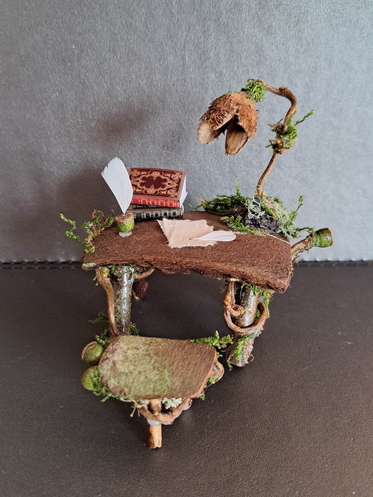 Faerie Writing Desk and Stool Fairy Desk Fae Dolls House - Etsy