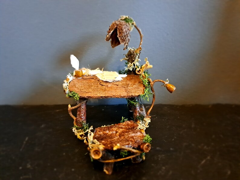 Faerie Writing Desk and Stool Fairy Desk Fae Dolls House - Etsy