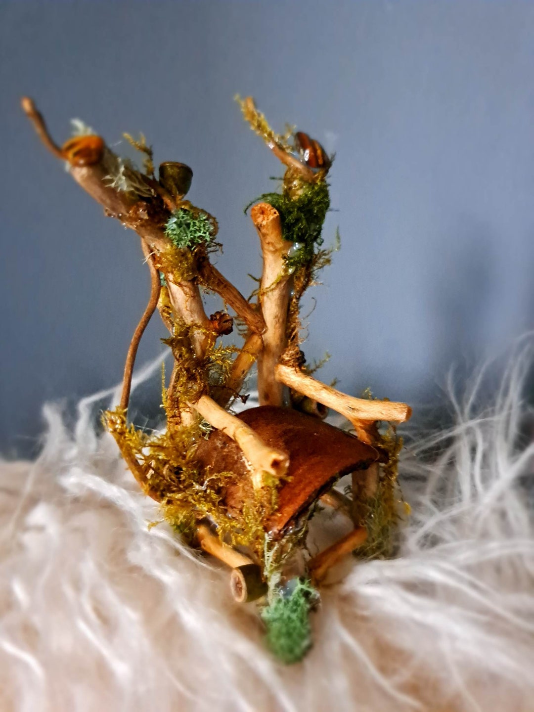 Faerie Chair and Wand, Fae, Miniature, Dolls House Furniture, Fairy ...