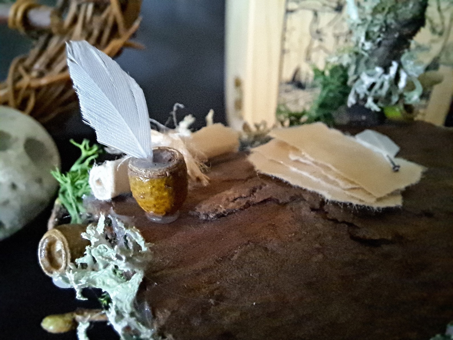 Faerie Writing Desk and Stool Fairy Desk Fae Dolls House - Etsy