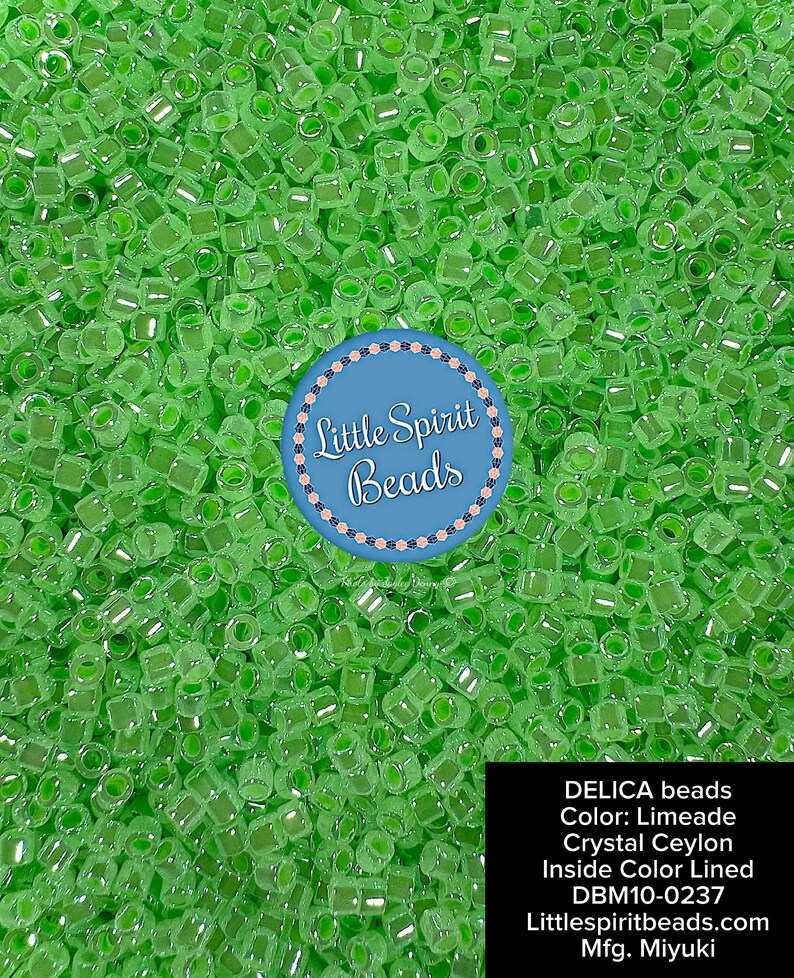 DELICA Crystals ICL Size 10/0 Beads. (10)colors/set, Apx 6.9 Gm-ea./tb ...