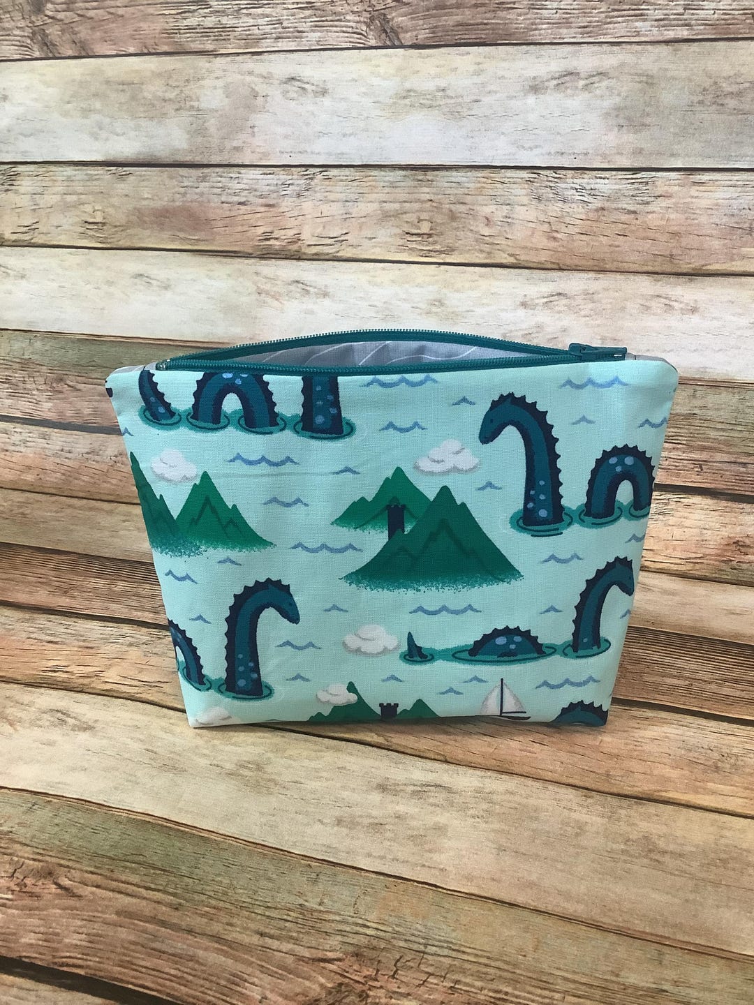 Loch Ness Monster Cosmetic Bag / Nessie / Makeup Bag / Zipper Bag ...