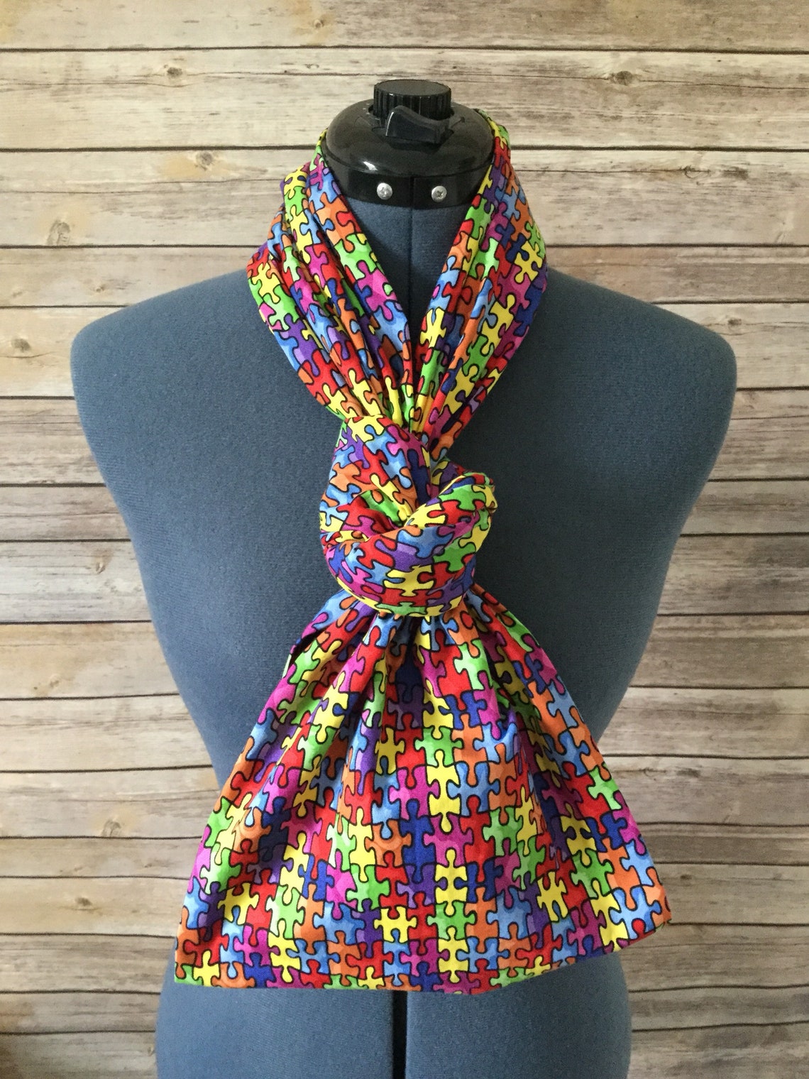 Autism Awareness Infinity Scarf / Autism Awareness / Puzzle - Etsy