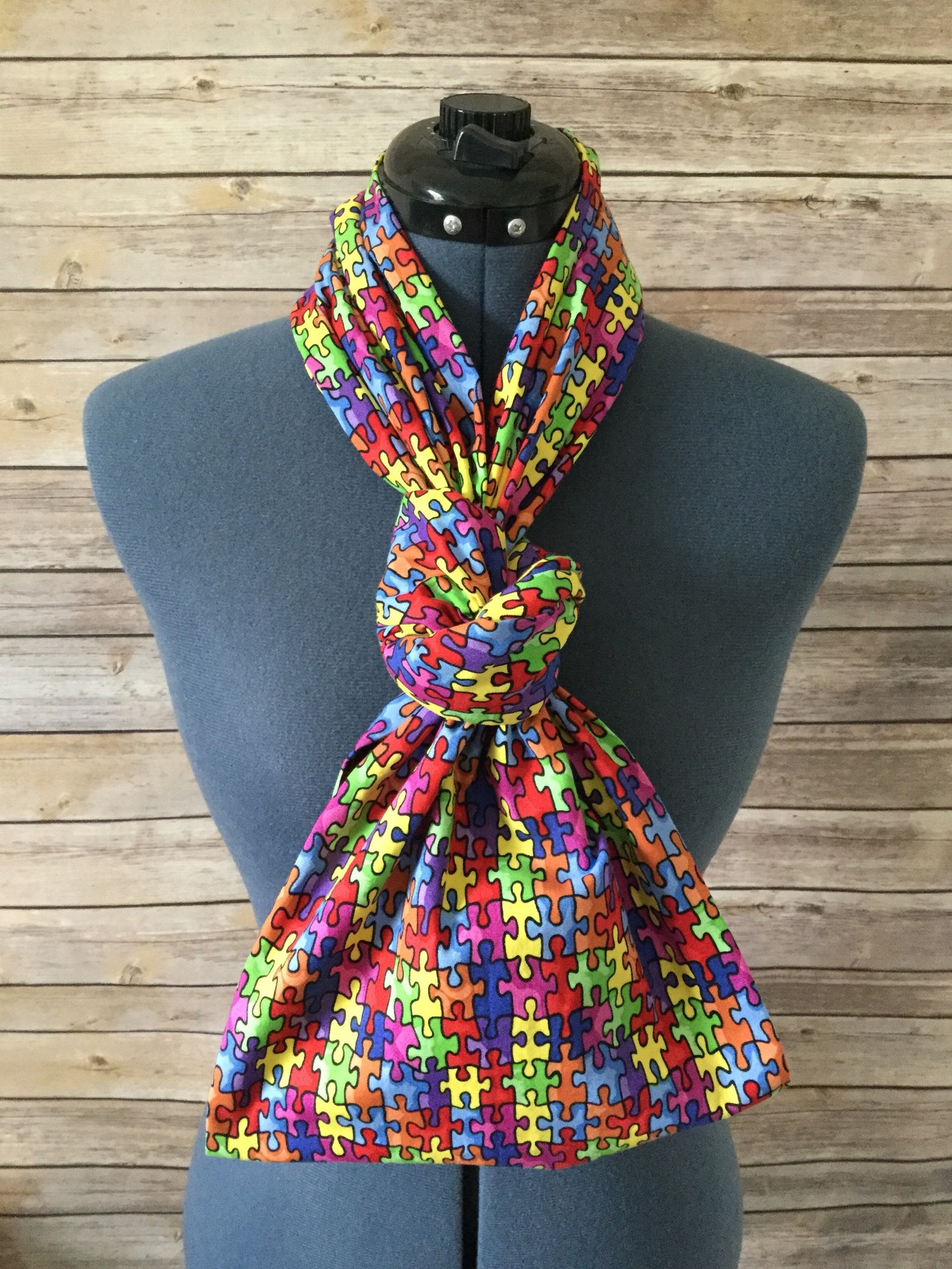 Autism Awareness Infinity Scarf / Autism Awareness / Puzzle - Etsy