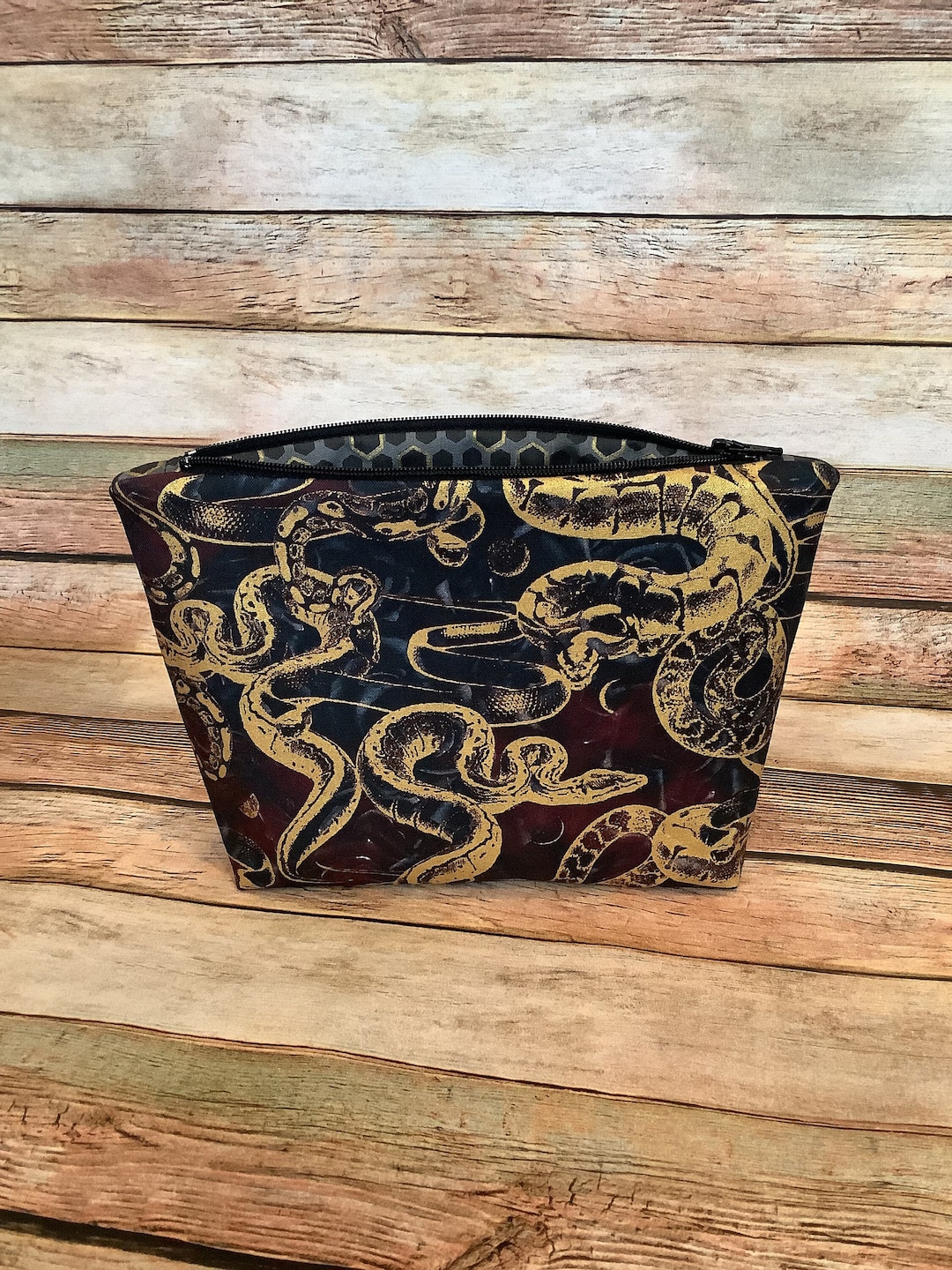 Snake Cosmetic Bag / Serpent / Snakes / Makeup Bag / Zipper Bag ...