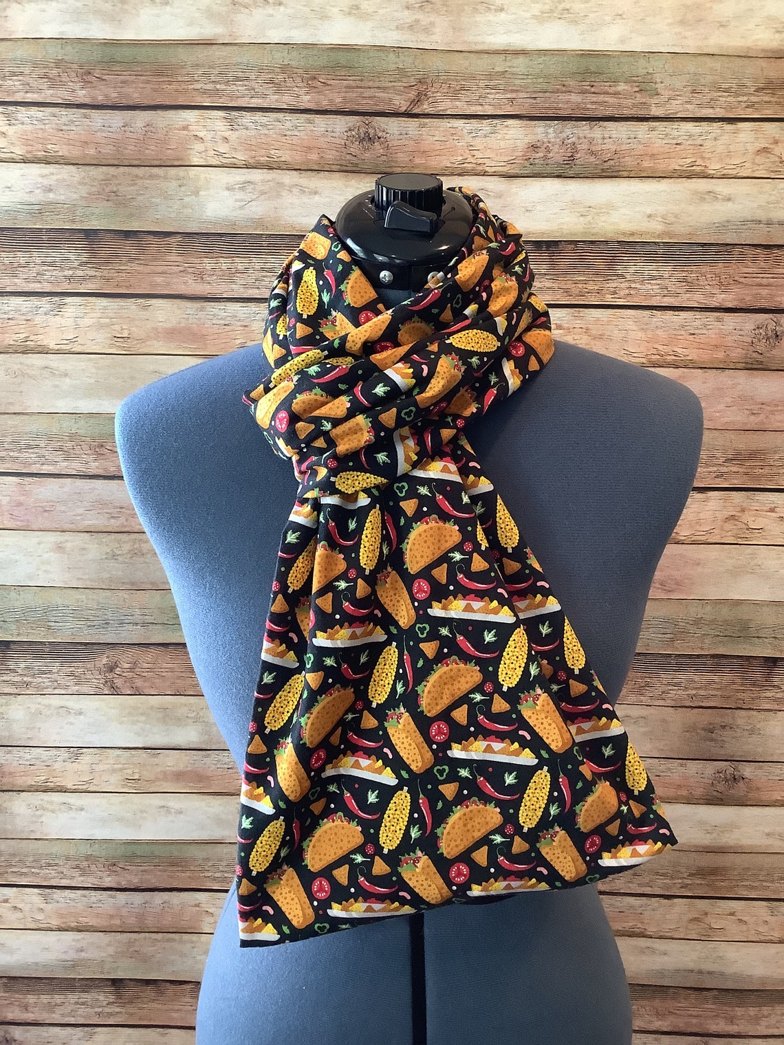 Street Food Infinity Scarf / Tacos / Tomato / Scarf / Fiesta / - Etsy
