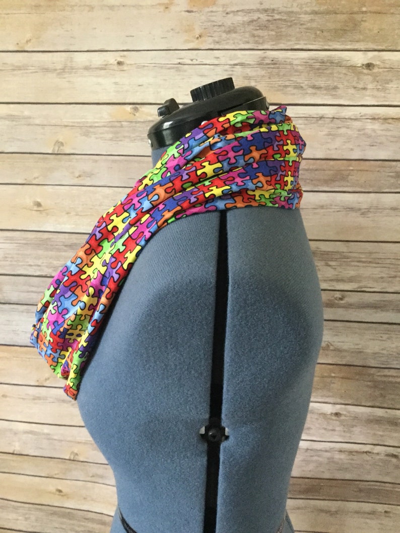 Autism Awareness Infinity Scarf / Autism Awareness / Puzzle - Etsy