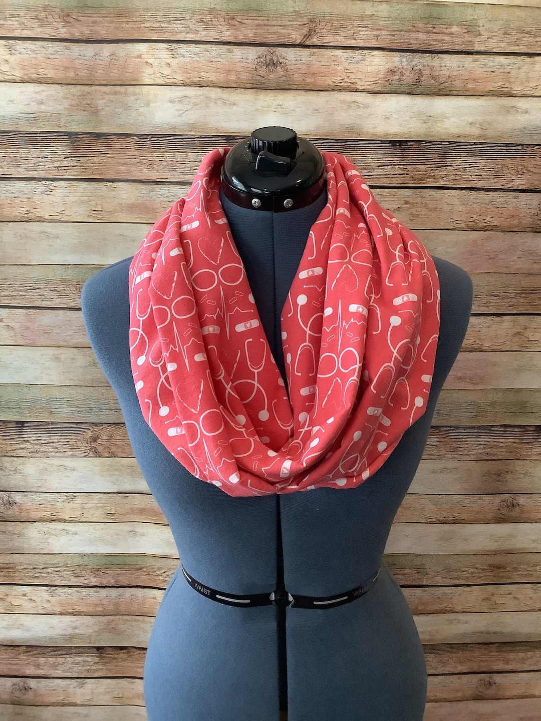 Healthcare Love Infinity Scarf / EKG / Scarf / Stethoscope / Nurse ...