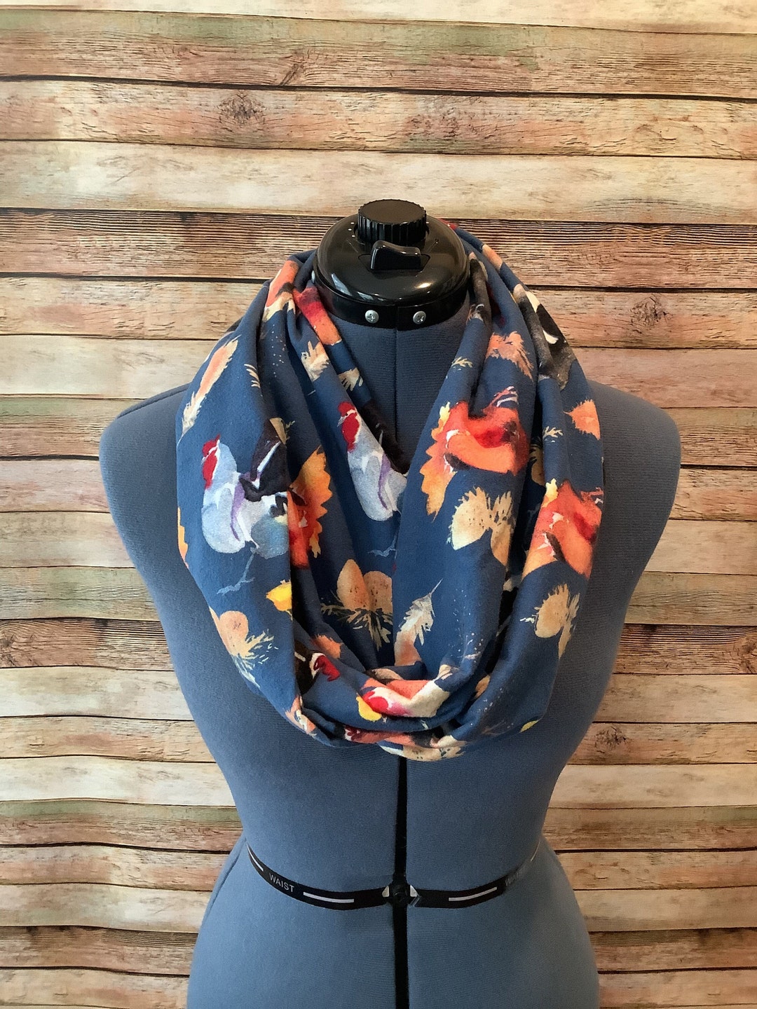 Chicken Infinity Scarf / Animal Print / Scarf / Roster / Chick ...