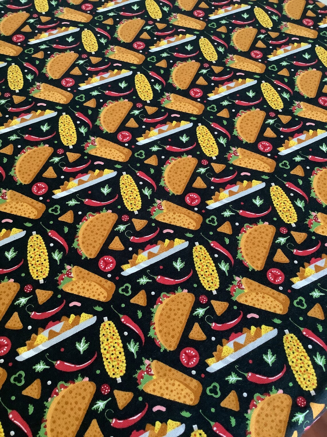 Street Food Infinity Scarf / Tacos / Tomato / Scarf / Fiesta / - Etsy