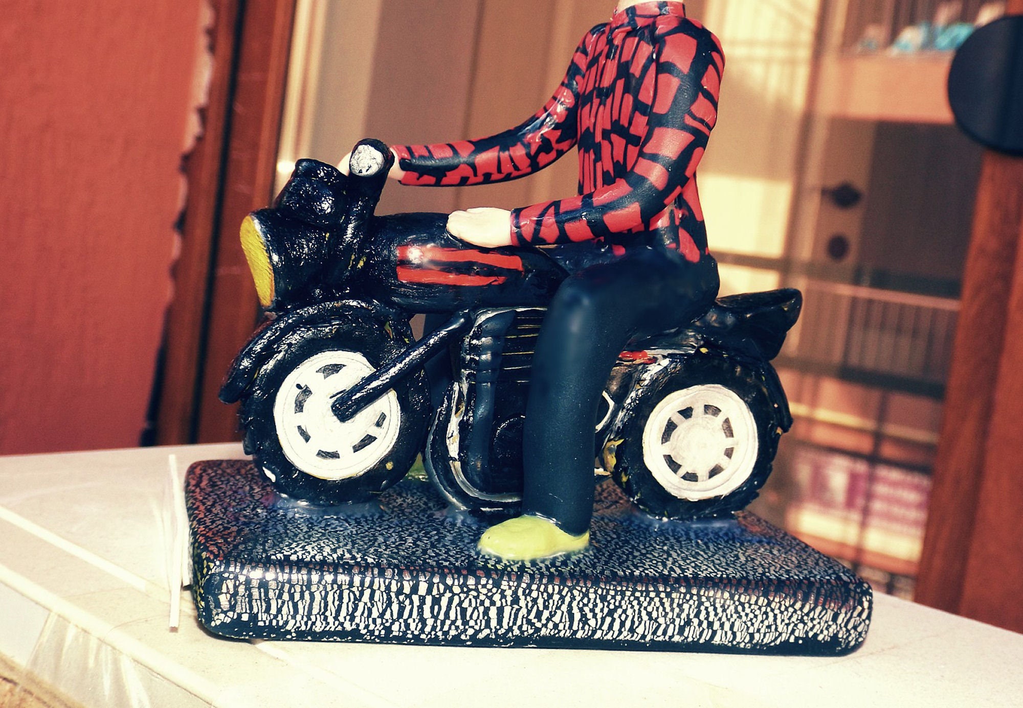 Motorrad-Figur, benutzerdefinierte Puppe, Motorradfahrer, Motorrad ...