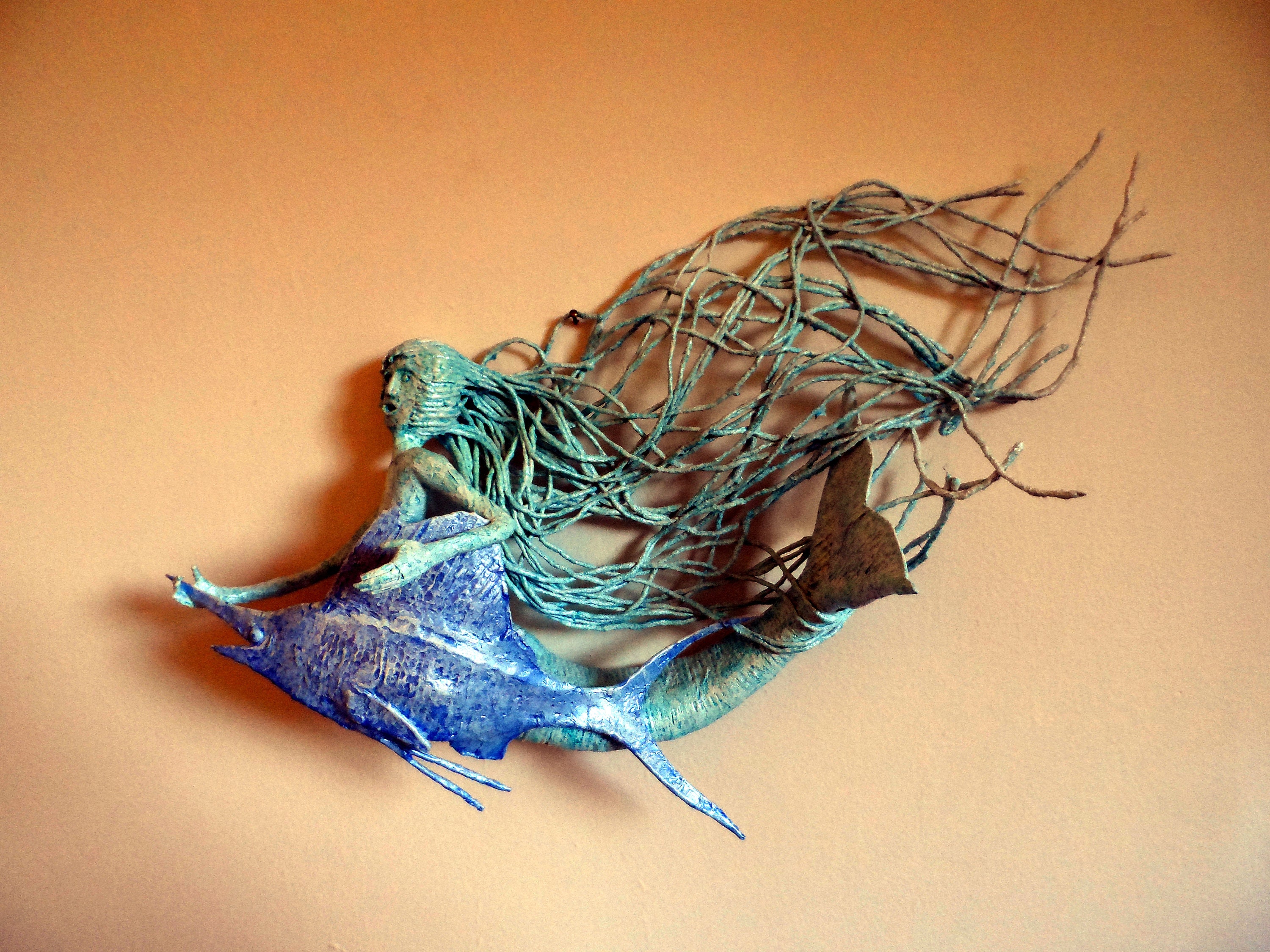 Blue Mermaid With Sailfish - Etsy