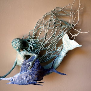 Blue Mermaid With Sailfish - Etsy
