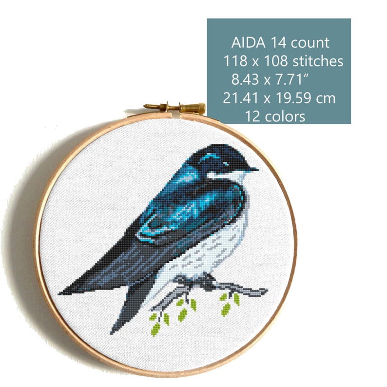 Bird Cross Stitch Patterns, Tiny Songbirds, Set of 7 Small Easy ...